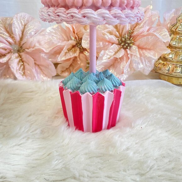 Holiday | Peppermint Square Pink Pastel Gingerbread Man Topiary Tree In ...